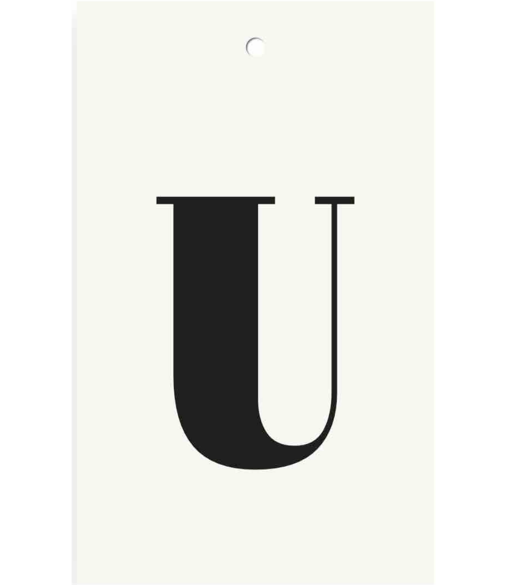 Gift Tag Alphabet U – Art&Science