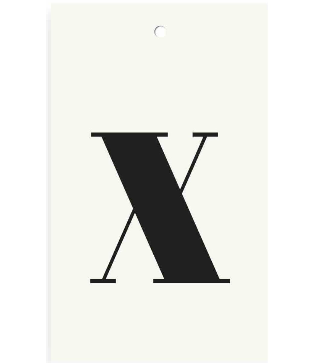 Gift Tag Alphabet X – Art&Science