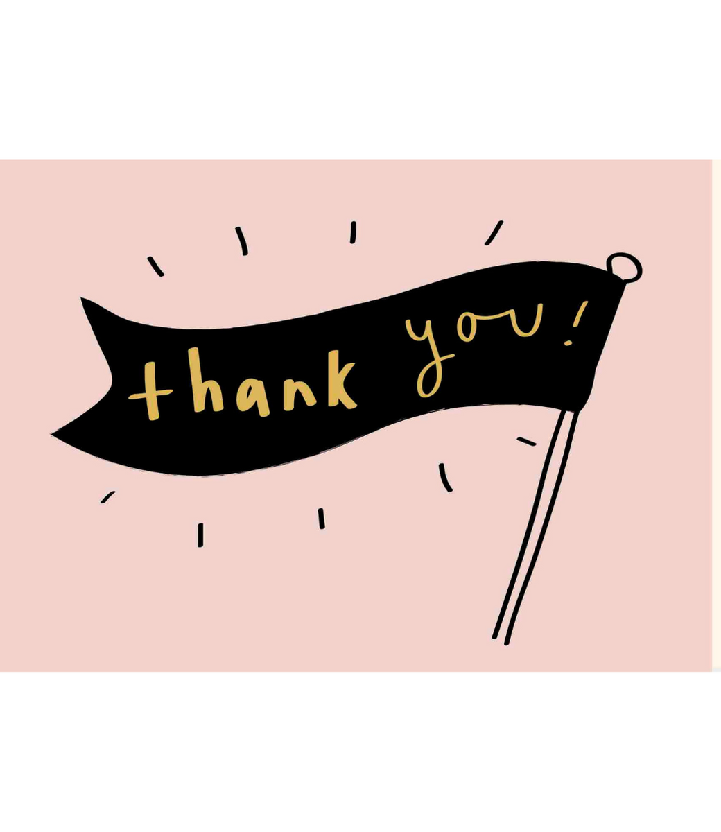 Greeting Card Thank You Flag – Art&Science