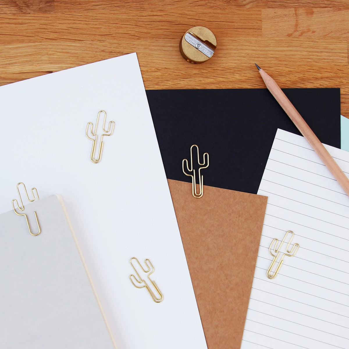 GOLD CACTI FUN PAPER CLIPS – Art&Science