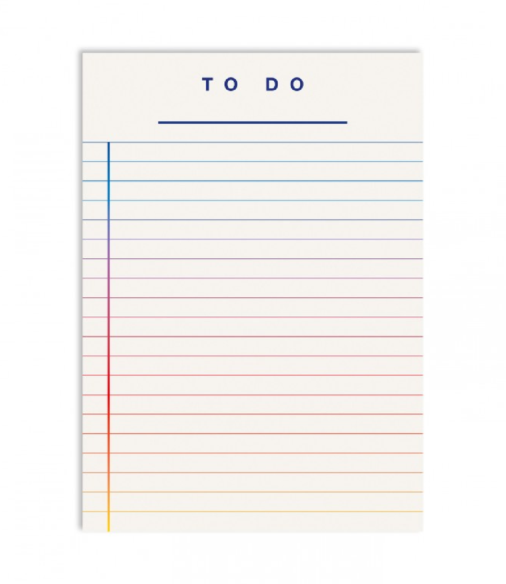 To Do Rainbow Notepad A6 – Art&Science